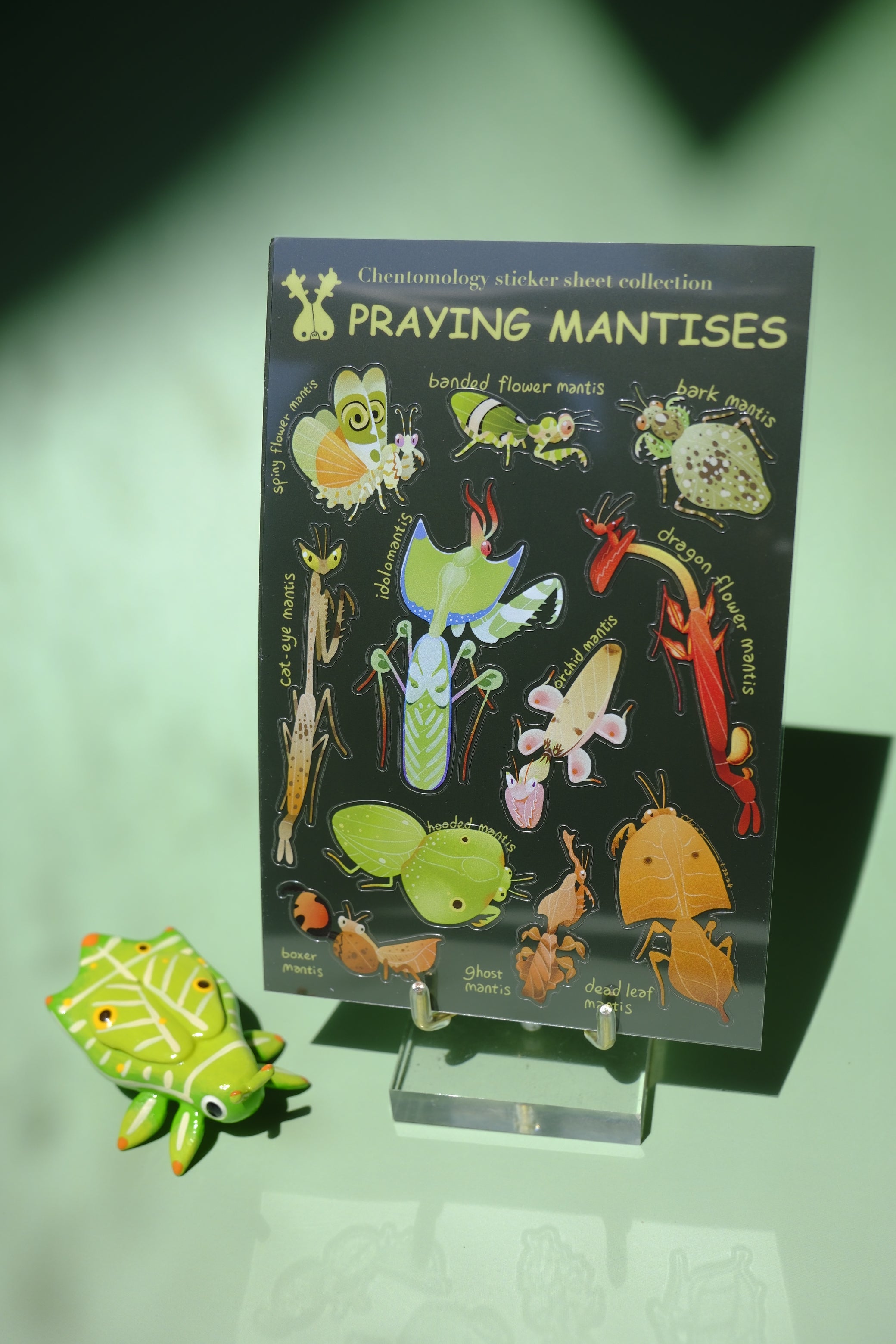 Transparent sticker sheet - Praying Mantis – Chentomology Art
