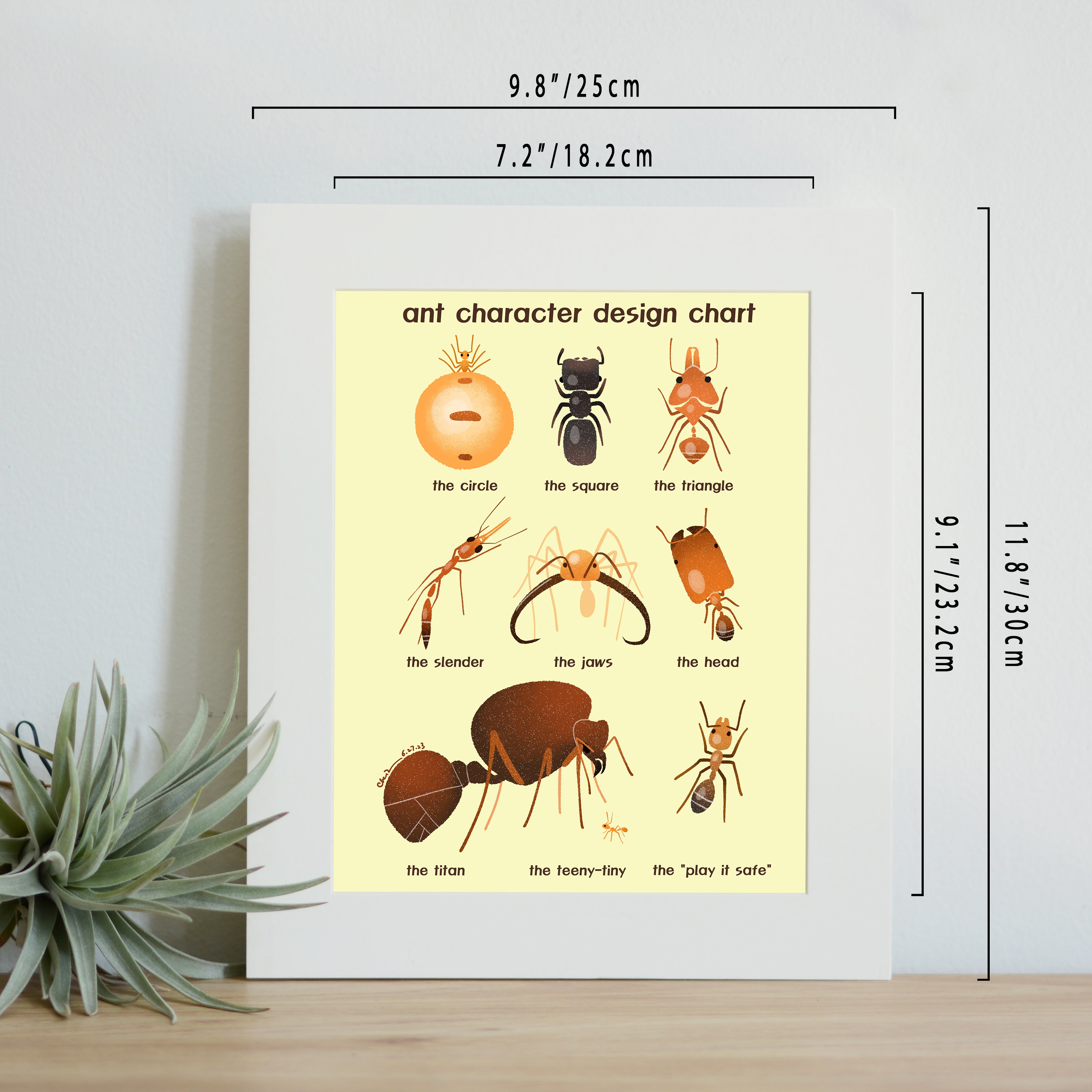 Ant character design print – Chentomology Art